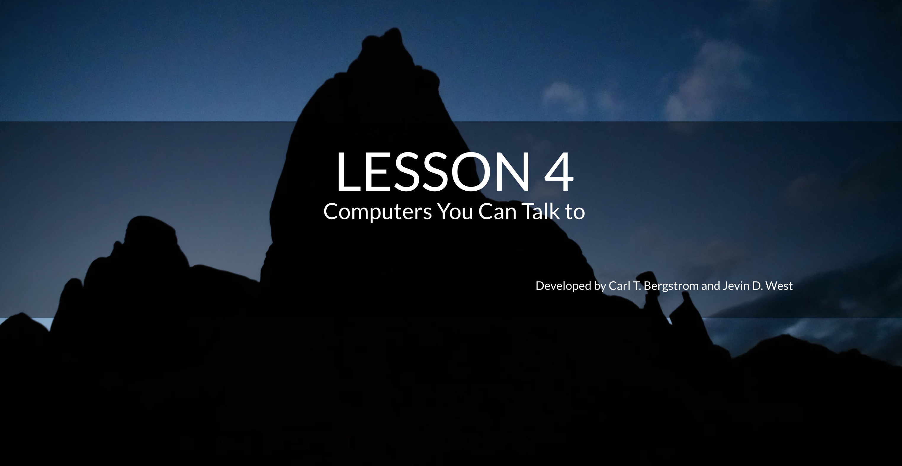 LESSON 4: Computers you can talk to